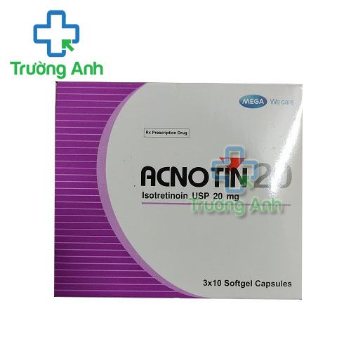 Thuốc Acnotin 20 Mg - Hộp 3 vỉ x 10 viên