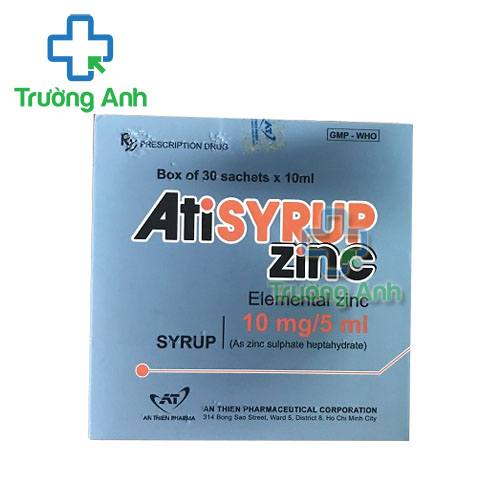 Thuốc Atisyrup Zinc 10Mg/5Ml - Hộp 30 gói x 10 ml