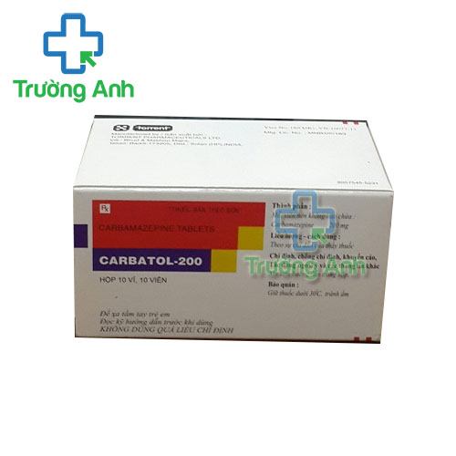 Thuốc Carbatol 200Mg - Hộp 10 vỉ x 10 viên