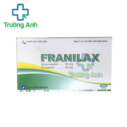 Thuốc Franilax 50Mg/20Mg - Hộp 3 vỉ x 10 viên