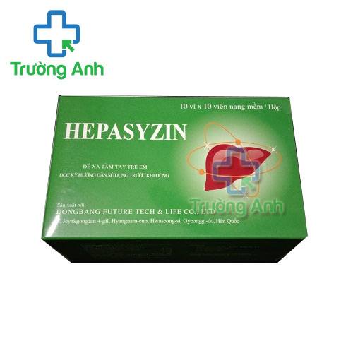 Thuốc Hepasyzin - Hộp 10 x 10 viên nang mềm, kèm theo hướng dẫn sử dụng.