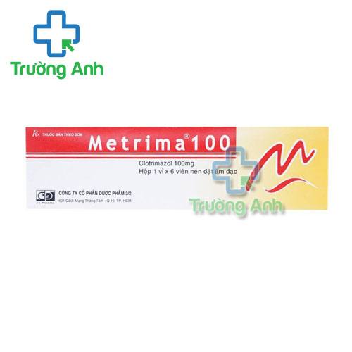 Thuốc Metrima 100Mg - Hộp 1 vỉ x 6 viên nén đặt âm đạo
