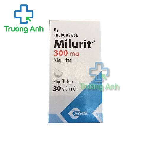 Thuốc Milurit 300Mg - Mỗi hộp gồm 30 viên.