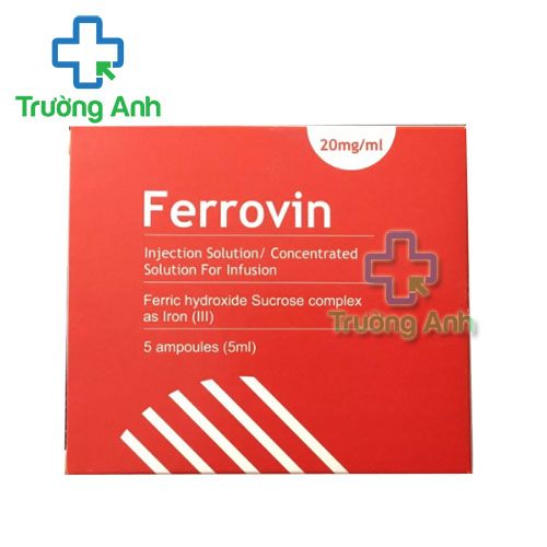 Thuốc Tiêm Ferrovin - Hộp 1 vỉ 5 ống x 5ml